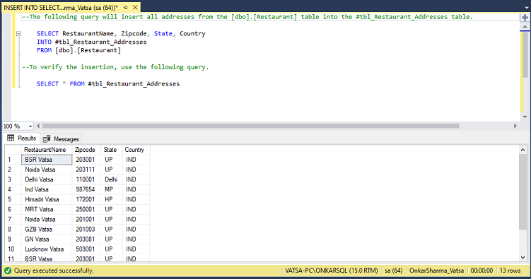INSERT INTO SELECT vs SELECT INTO In SQL Server